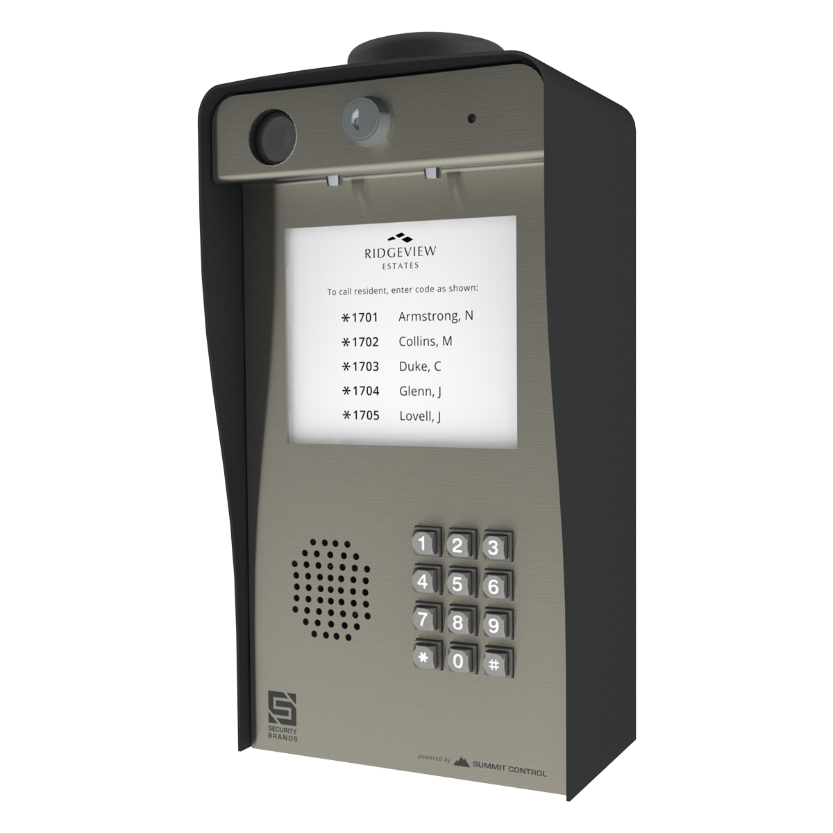 Ascent X2 Cellular Multi Tenant Entry System With Directory Insert